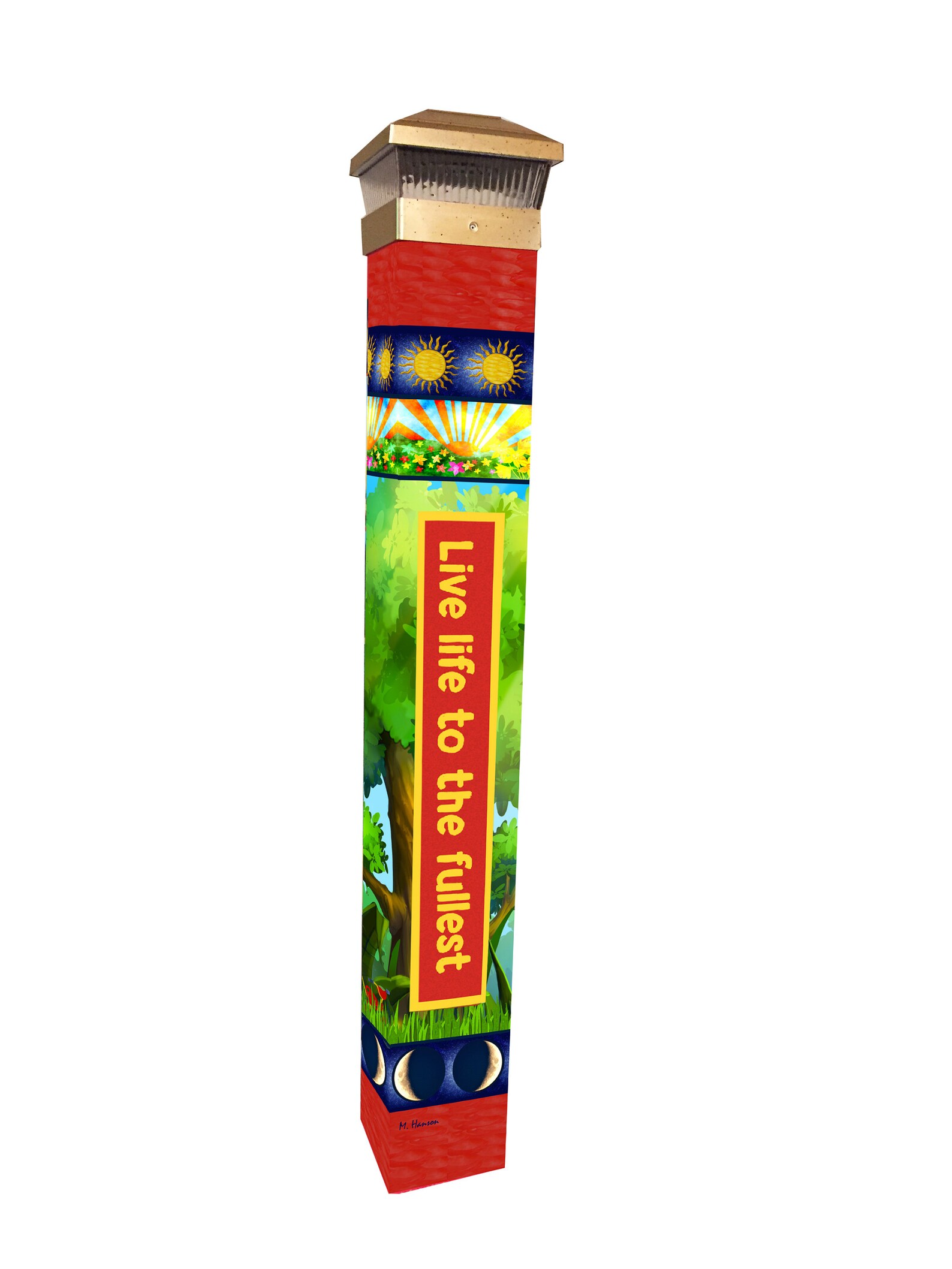Enjoy Life Garden Peace Pole With Solar Light 52" Tall - Etsy