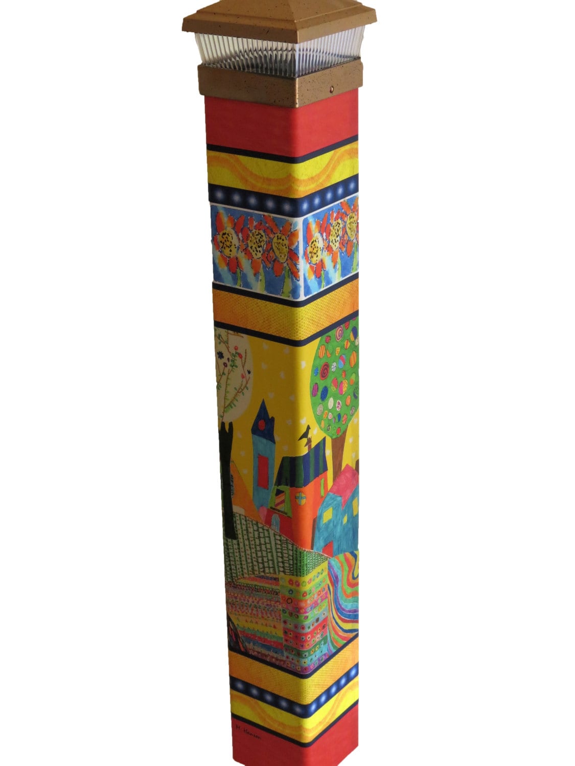 Kid at Art Garden Peace Pole With Solar Light 41" - Etsy