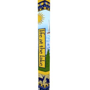 Life at the Lake Garden Art Peace Pole With Solar Light 64" Outdoor ...