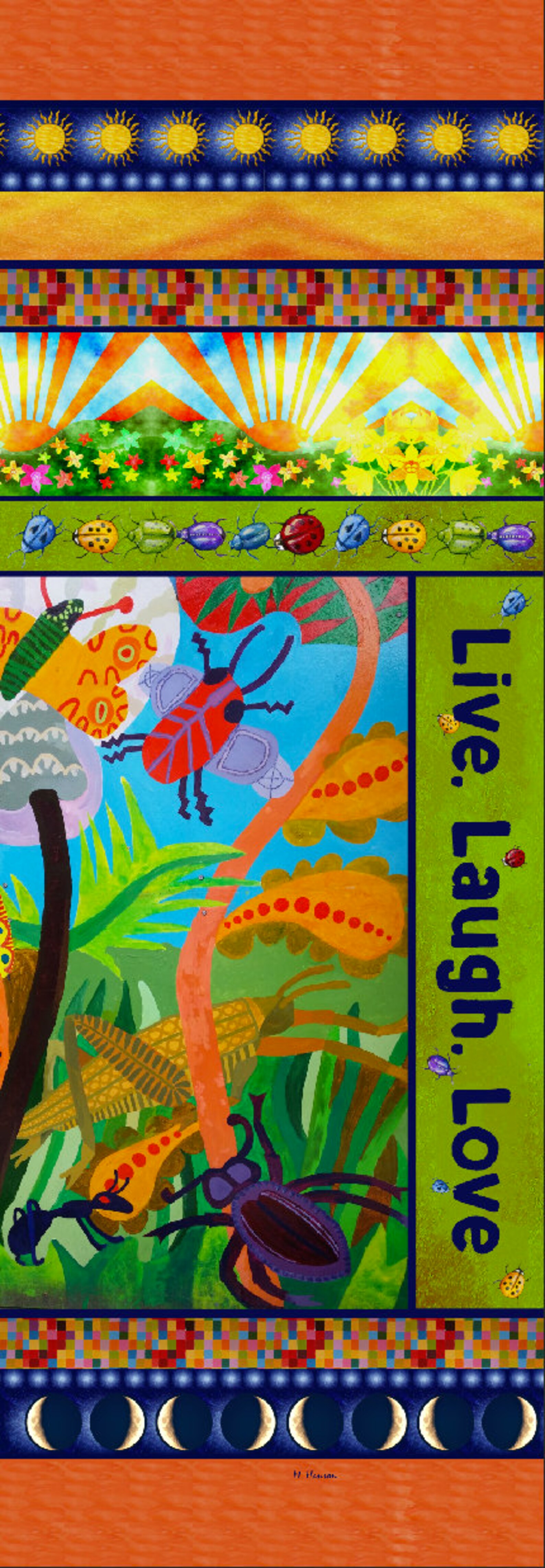 Live Laugh Love Bug's Life Garden Art Peace Pole With Solar Light 64 ...