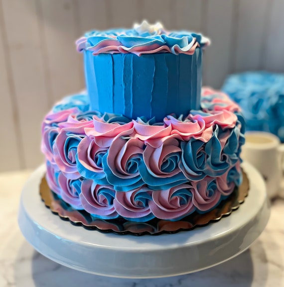 Pink And Blue Cake Ideas