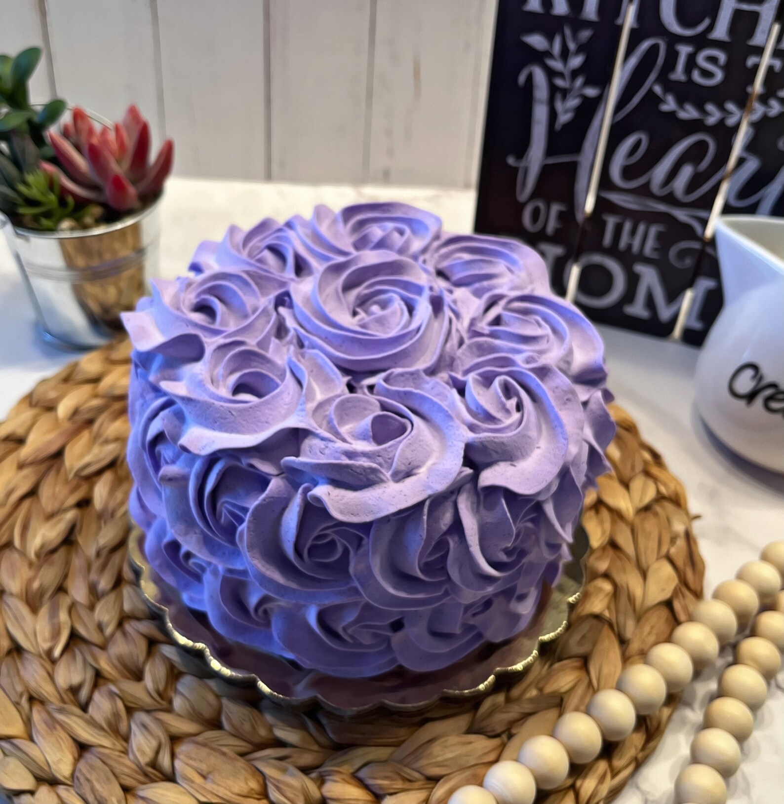 DEZICAKES Fake Cake Lavender Purple Rosette Cake Prop Decoration Dezicakes - Etsy