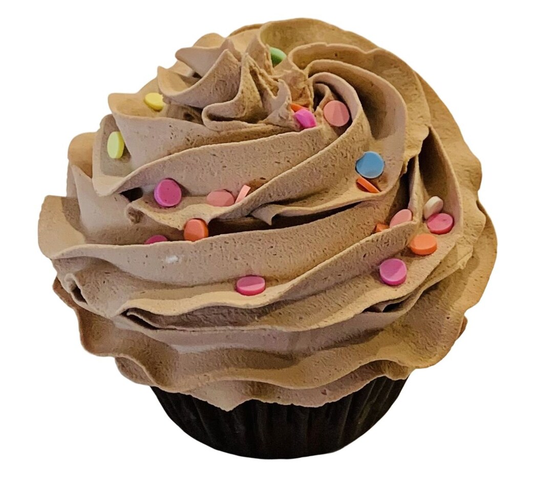 DEZICAKES Fake Cupcake Chocolate Birthday Confetti Prop Decoration ...