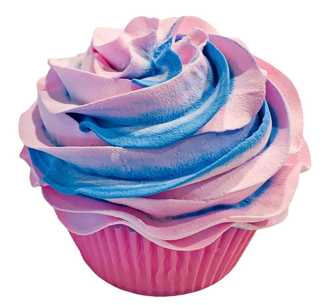 DEZICAKES Fake Cupcake Cotton Candy Pink & Blue Prop Decoration ...
