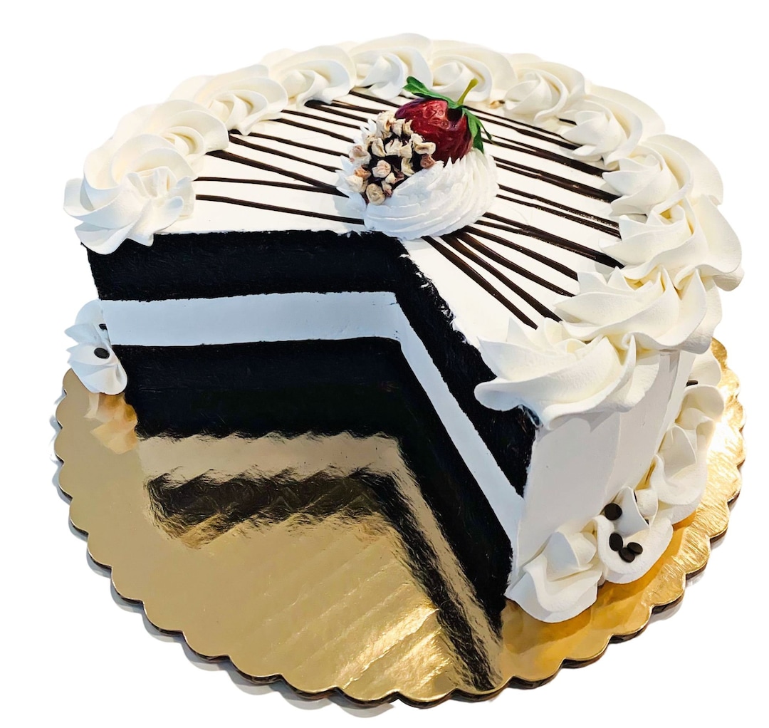 DEZICAKES Fake Cake Chocolate Cake Sliced for Prop Display Large ...