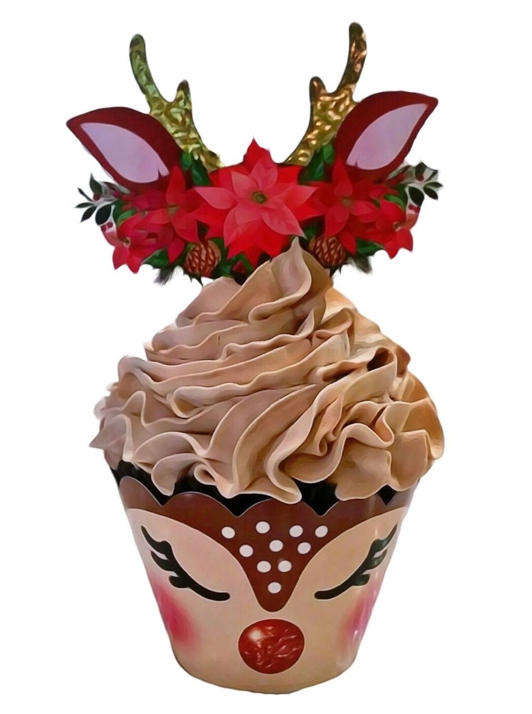 DEZICAKES Fake Cupcake Boy Reindeer Christmas Prop Decoration Dezicakes ...