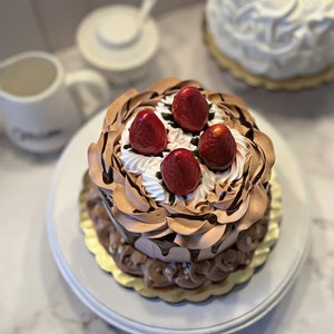 DEZICAKES Fake Cake Chocolate Strawberry Prop Decoration Dezicakes - Etsy