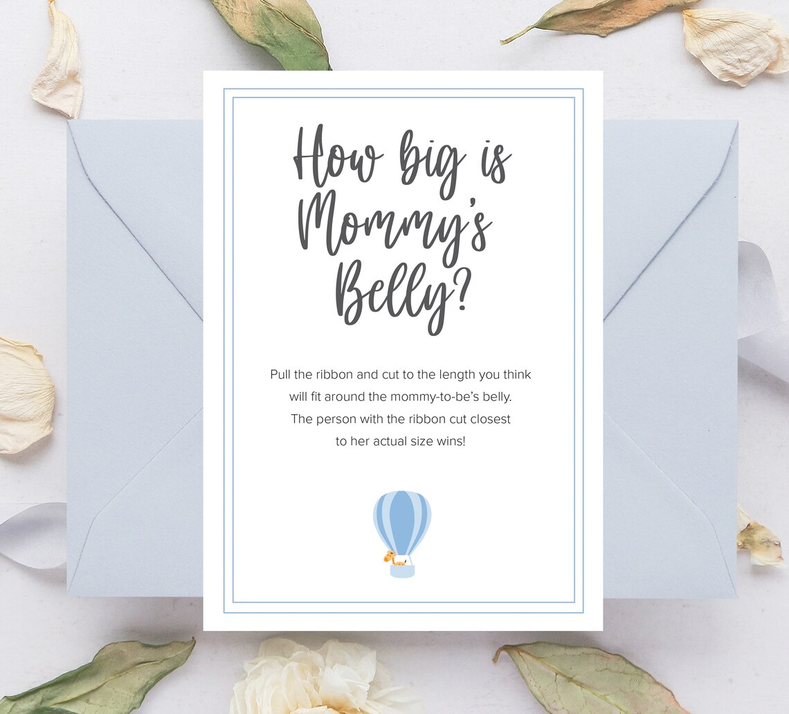 Boy Baby Shower Decorations How Big Is Mommy's Belly Baby Shower Game ...