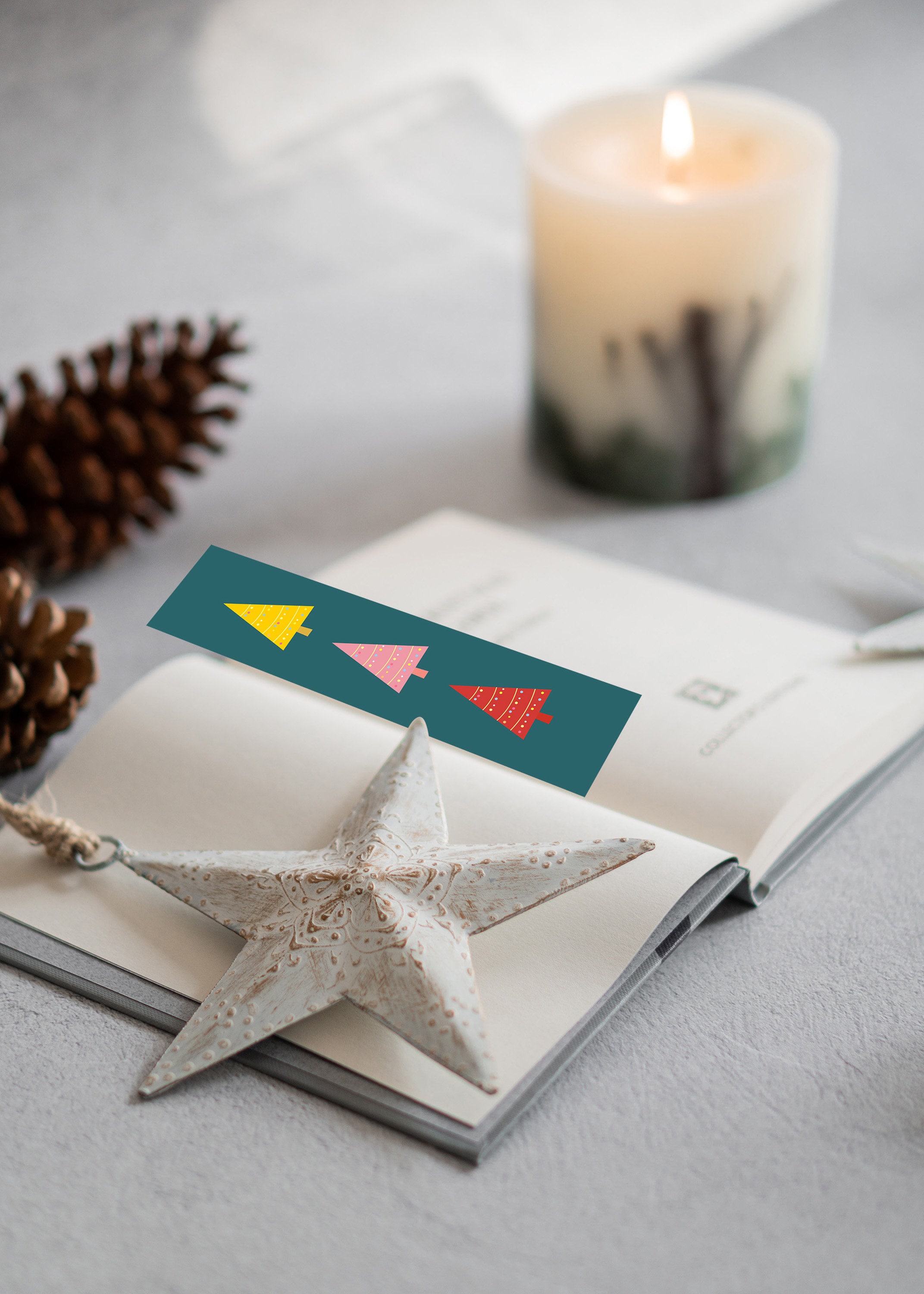 Christmas Bookmarks Printable INSTANT DOWNLOAD Set of 4, Printable ...