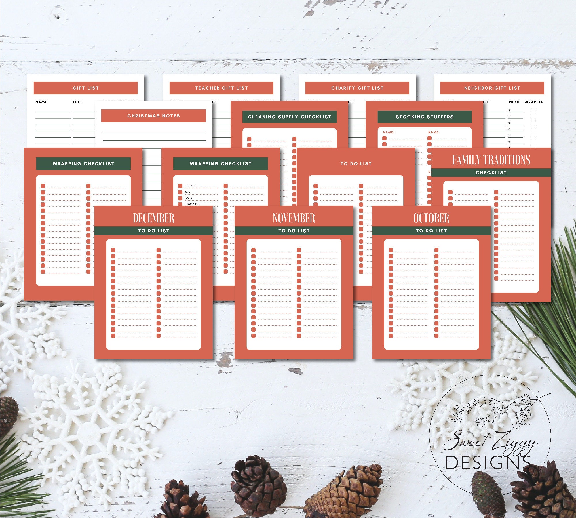 Christmas Planner Printable, INSTANT DOWNLOAD, Holiday Planner, Xmas ...