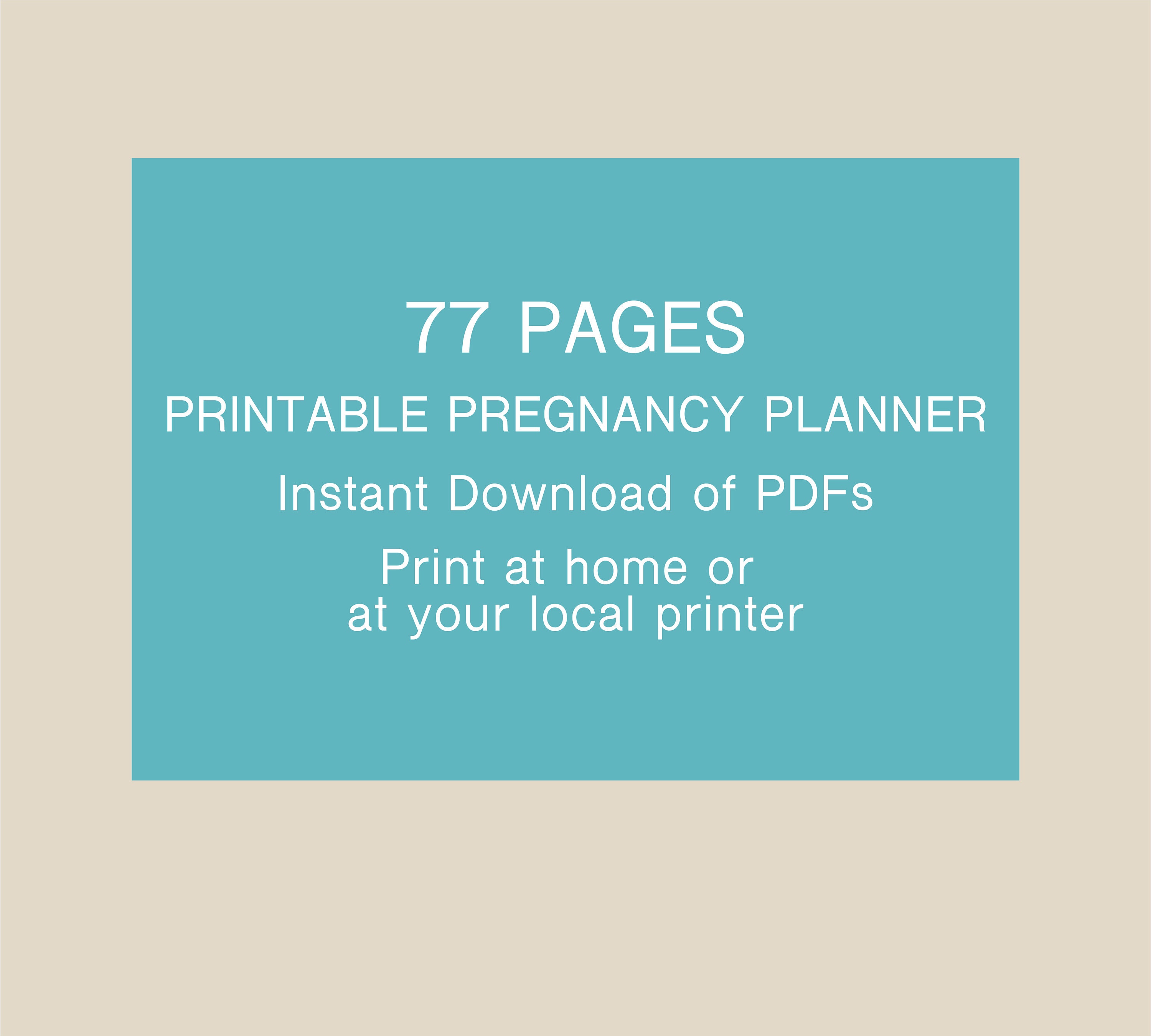 Pregnancy Journal Planner: Expecting Mother Keepsake (digital Download ...