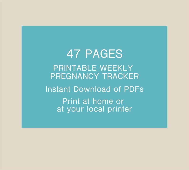 Weekly Pregnancy Planner, Printable Pregnancy Planner, INSTANT DOWNLOAD ...