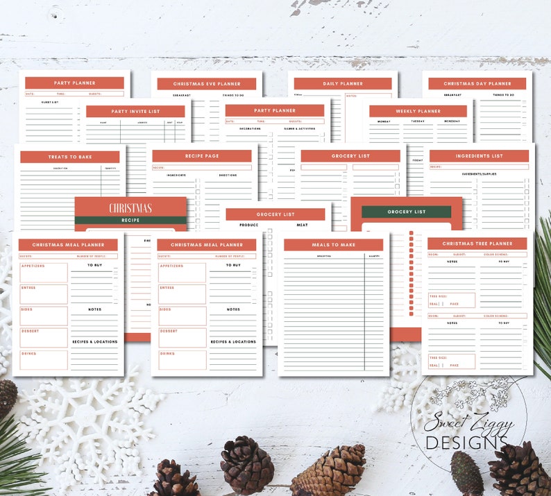 Christmas Planner Printable INSTANT DOWNLOAD Holiday - Etsy