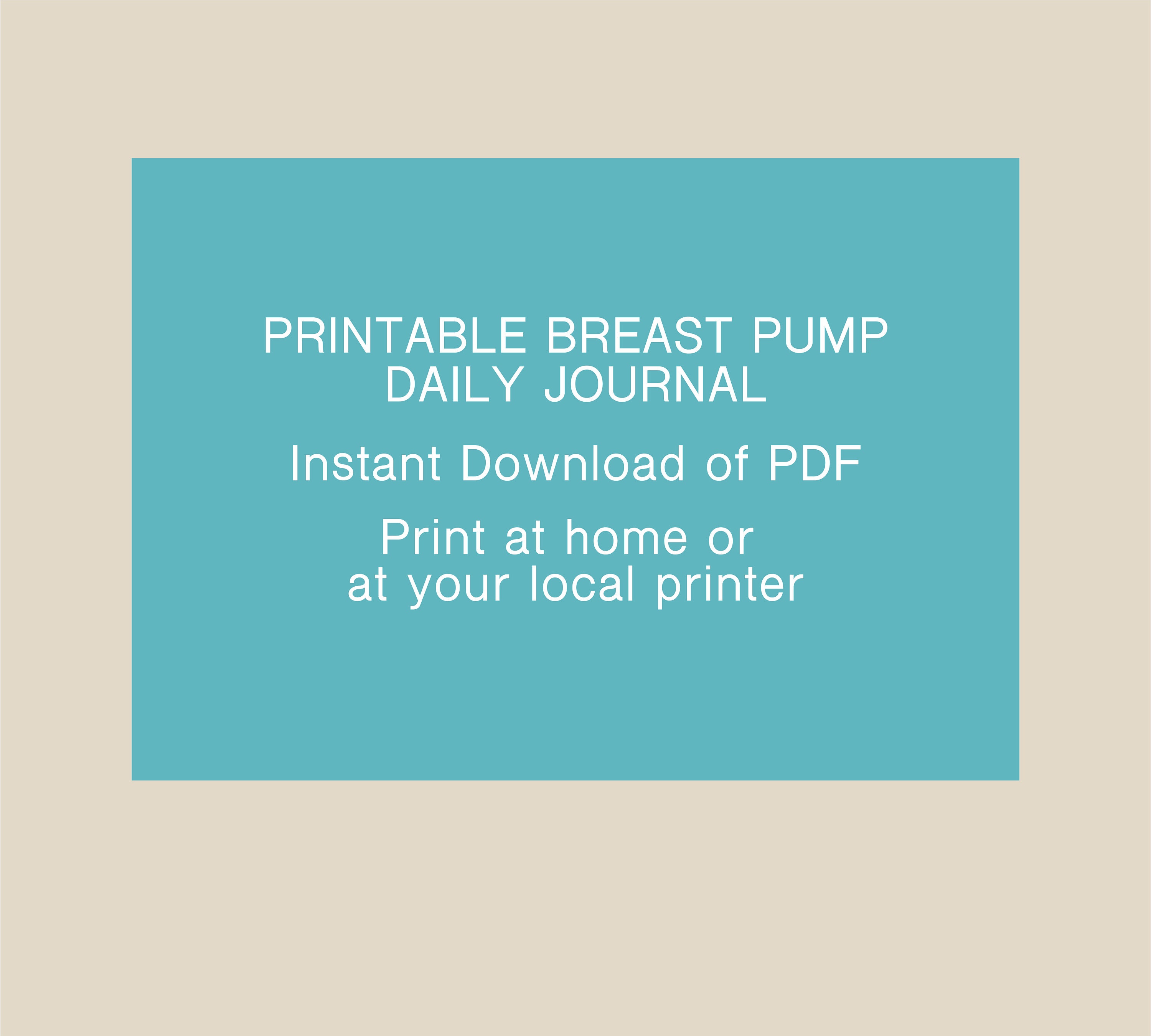 Breast Pump Tracker, PRINTABLE, Pumping Daily Tracker, INSTANT DOWNLOAD ...