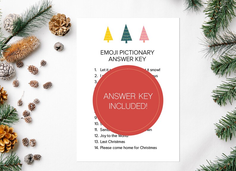 Christmas Song Emoji Pictionary Game (digital Download) - Etsy