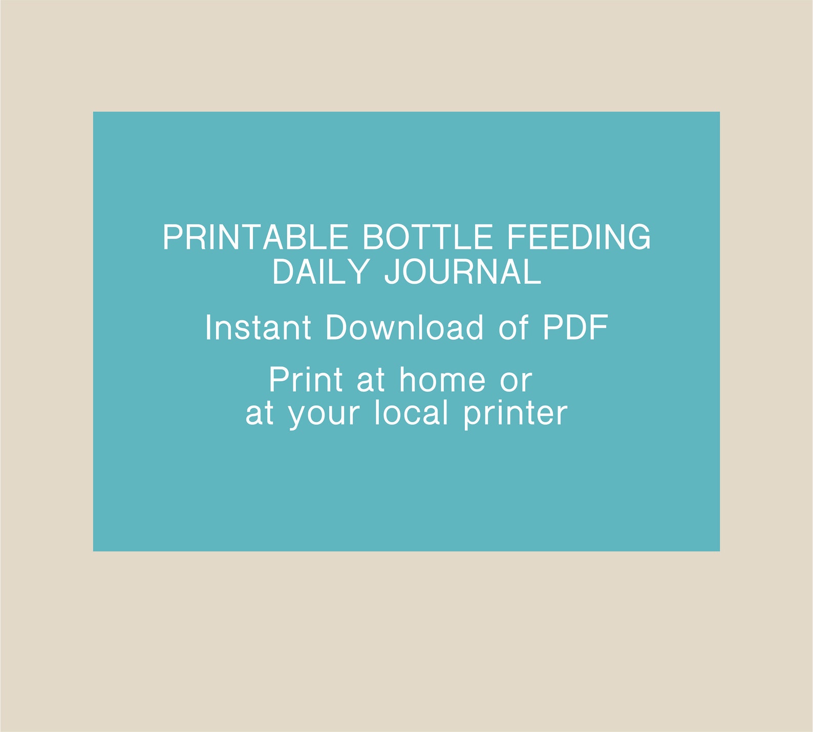 Bottle Feeding Tracker Printable: Daily Baby Feeding Log (digital ...