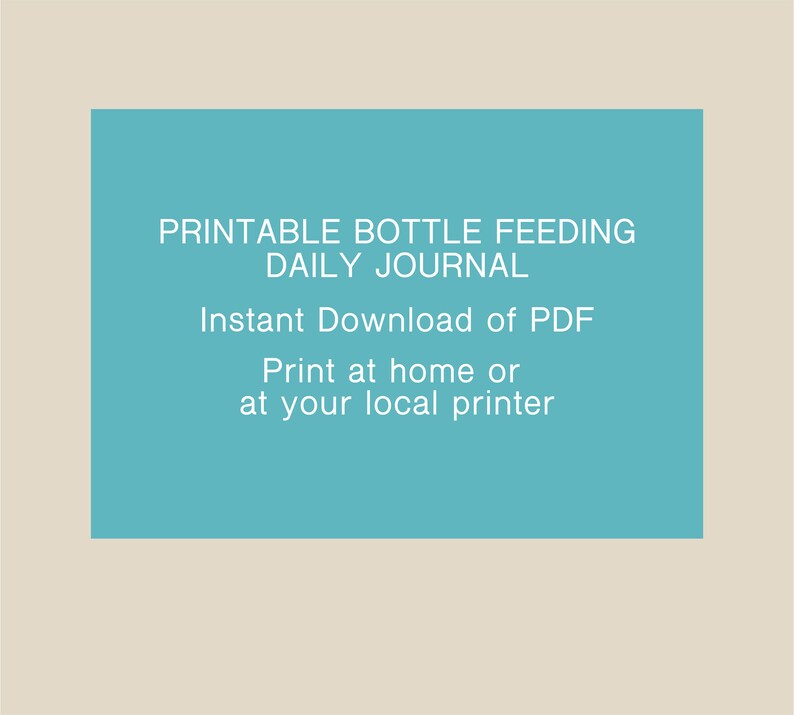 Bottle Feeding Tracker Printable: Daily Baby Feeding Log (digital ...