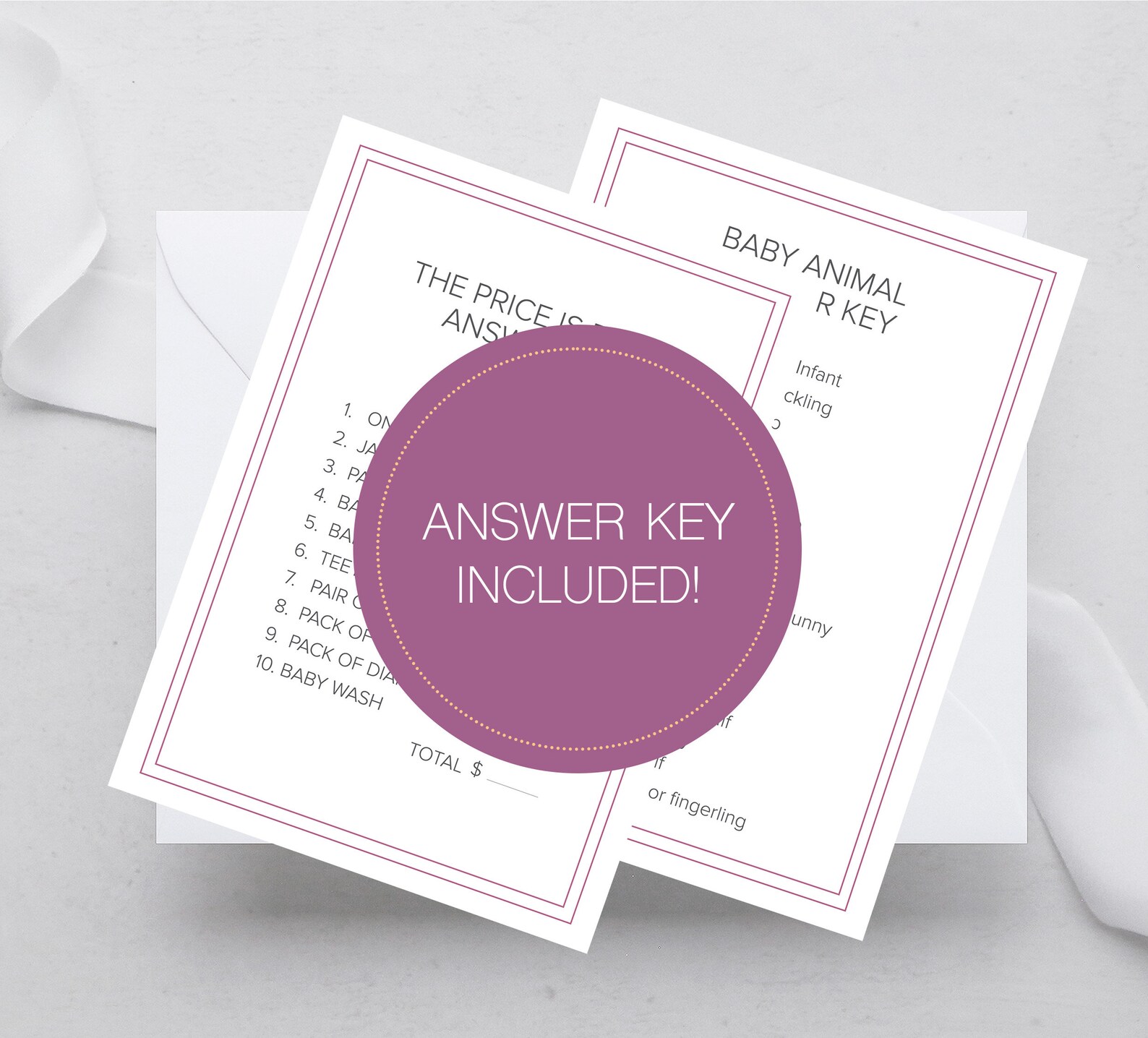 The Price is Right Baby Shower Game, Baby Shower Game, Printable Baby ...