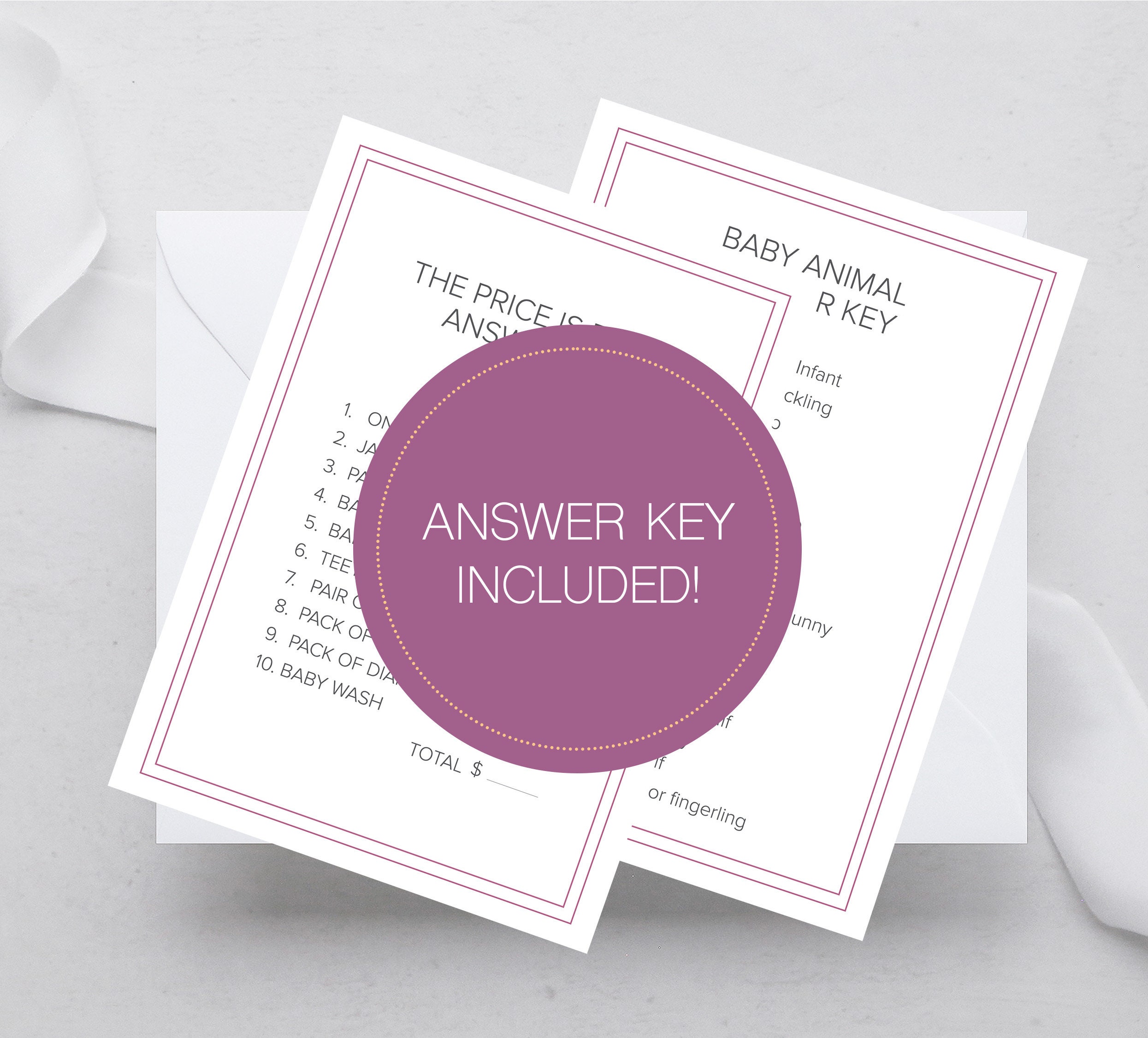 The Price is Right Baby Shower Game, Baby Shower Game, Printable Baby ...