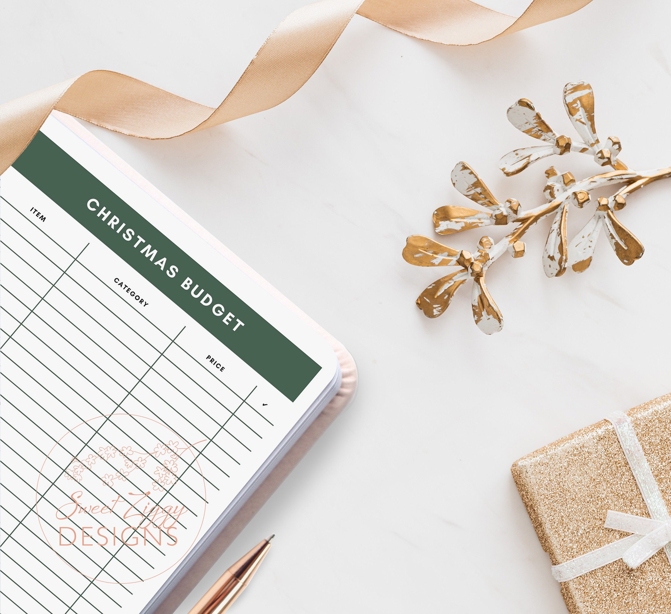 Christmas Budget Tracker Printable: Holiday Spending List (digital ...