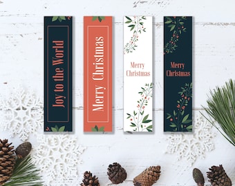 Printable Christmas Bookmarks Instant Download Set of 4 - Etsy
