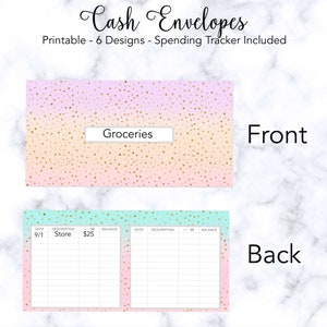 Cash Envelopes Printable, Cash Envelope System, Glitter Sparkle Candy ...
