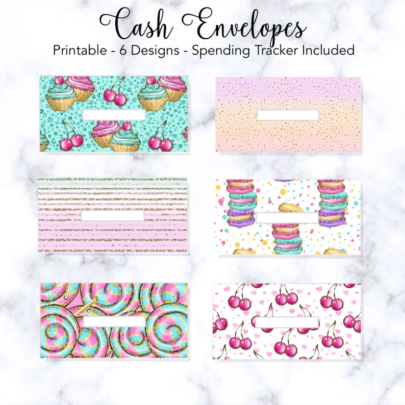 Cash Envelopes Printable, Cash Envelope System, Glitter Sparkle Candy ...