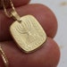Emblem of Israel 14k Solid Gold Coin Necklace Israeli Menorah Pendant ...