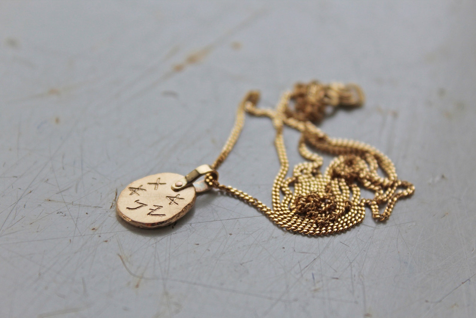 Unique Family Necklace Ancient Hebrew Letter Necklace Gold Custom Paleo ...