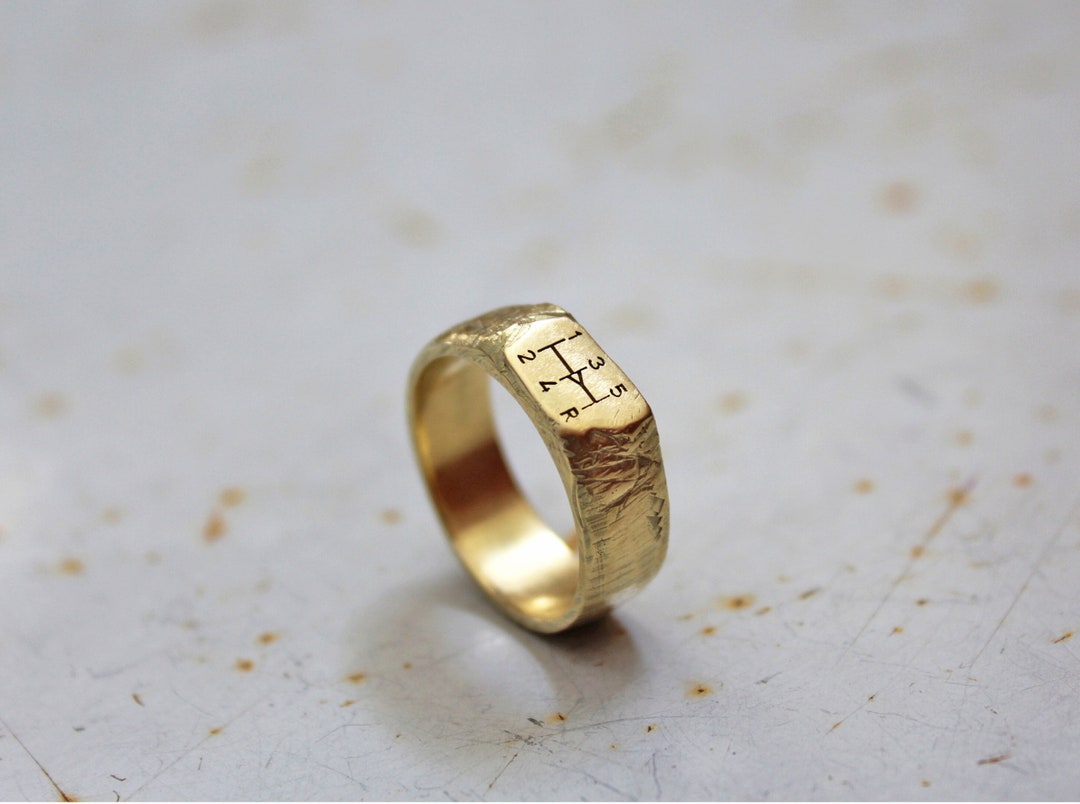 Porsche 911 Solid Gold Signet Ring - Etsy