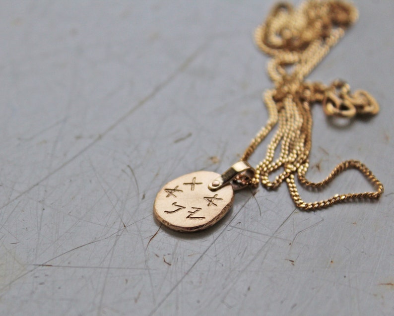 Unique Family Necklace Ancient Hebrew Letter Necklace Gold Custom Paleo ...