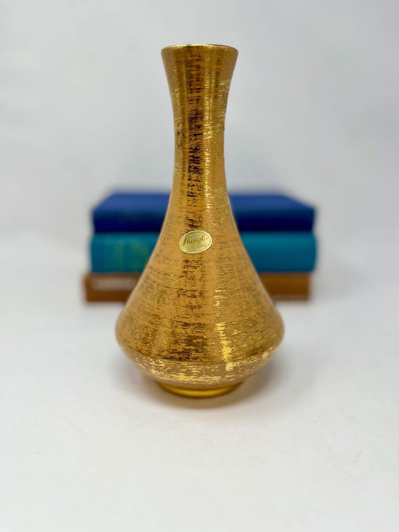 Vintage Stangl Pottery Vase: Granada Gold Pattern - Etsy