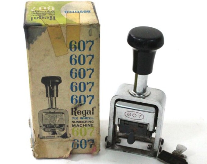 Bostitch Regal Six Wheel Numbering Machine 607, Vintage Office 1960s - Etsy