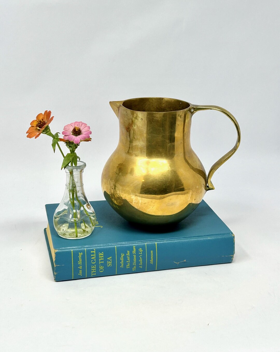 Classic Design, Heavy Solid Brass Pitcher - Etsy