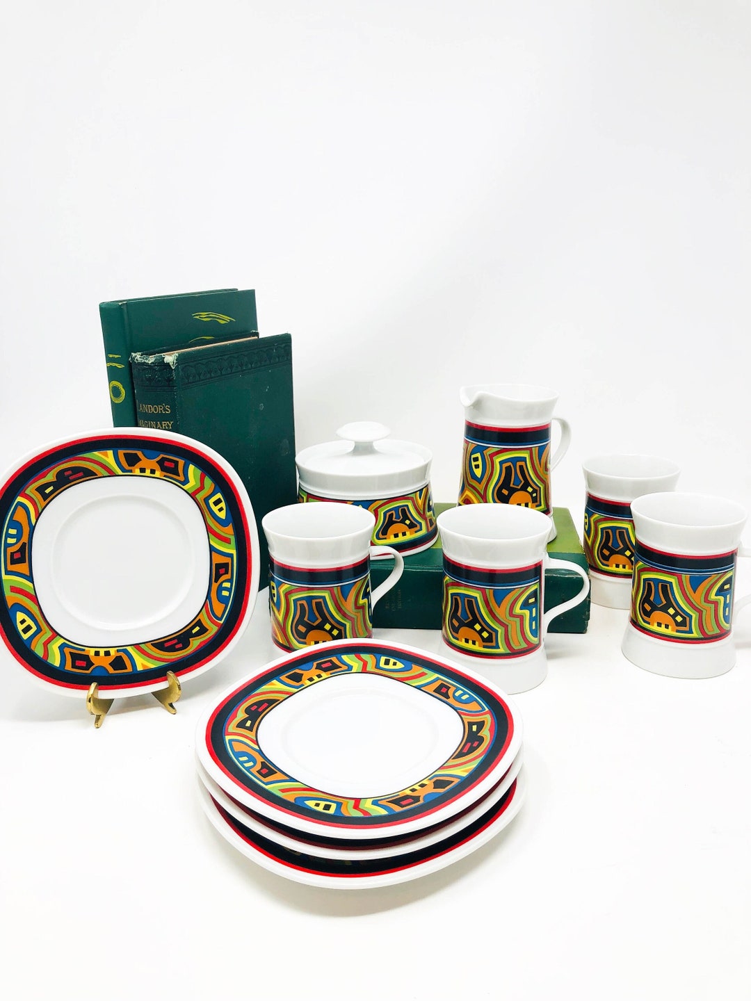 Vintage Sango Quadrille Picadilly Pattern, 10-piece Set of Cups ...