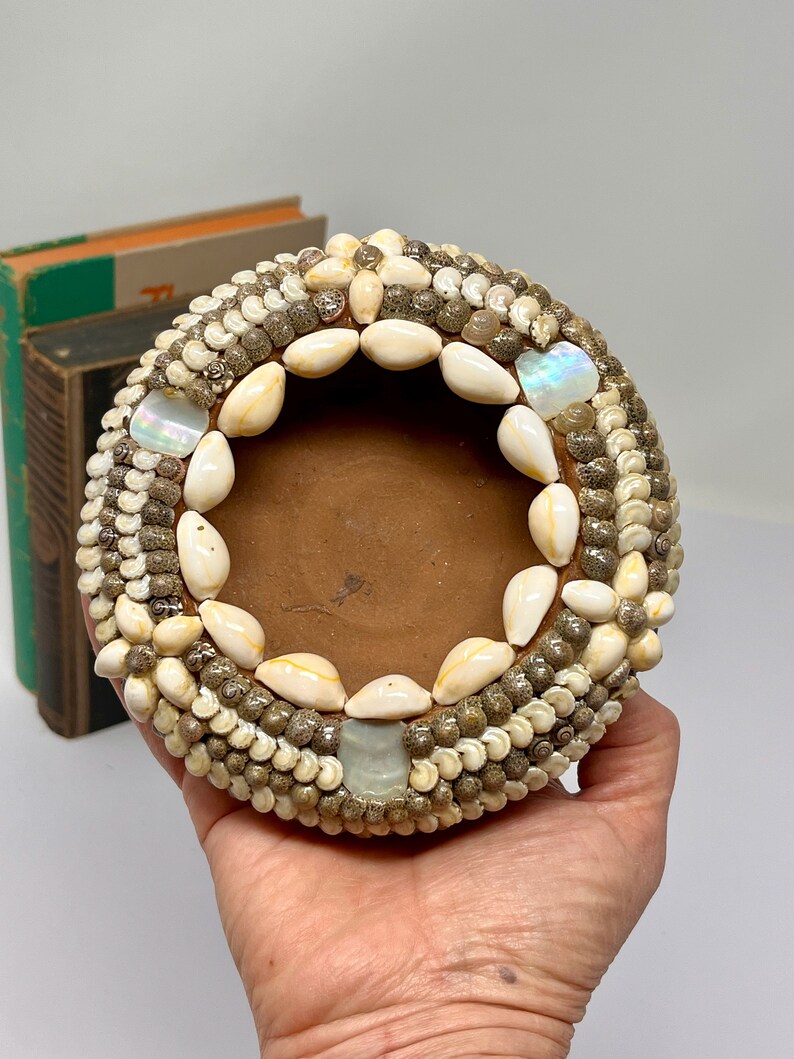 Vintage Shell Encrusted Terra Cotta Ashtray or Planter - Etsy