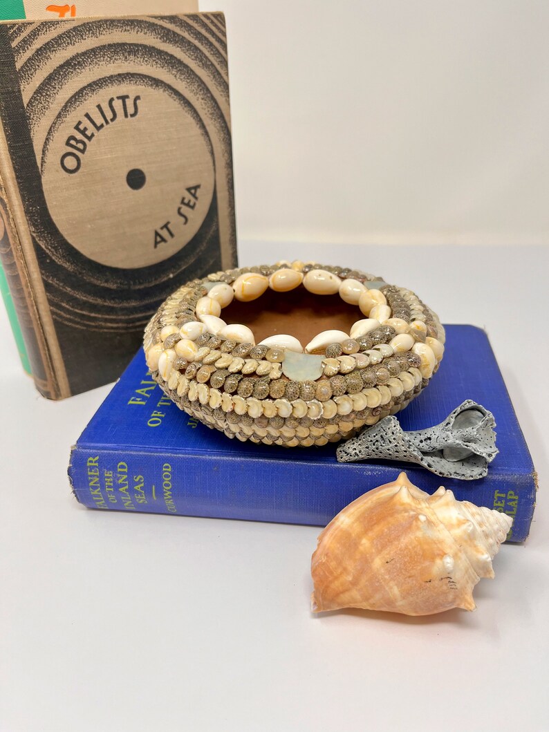Vintage Shell Encrusted Terra Cotta Ashtray or Planter - Etsy