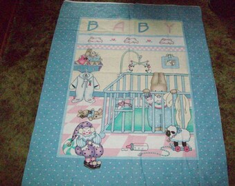 Baby quilt panel | Etsy