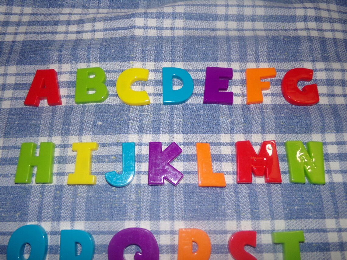 ABC MAGNETS for FRIDGE Upper Case Plastic Educational | Etsy