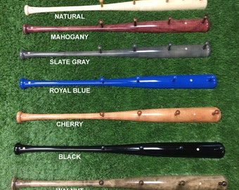 Baseball Bat Peg Hat Racks Louisville Slugger With the Pine Tar Look - Etsy