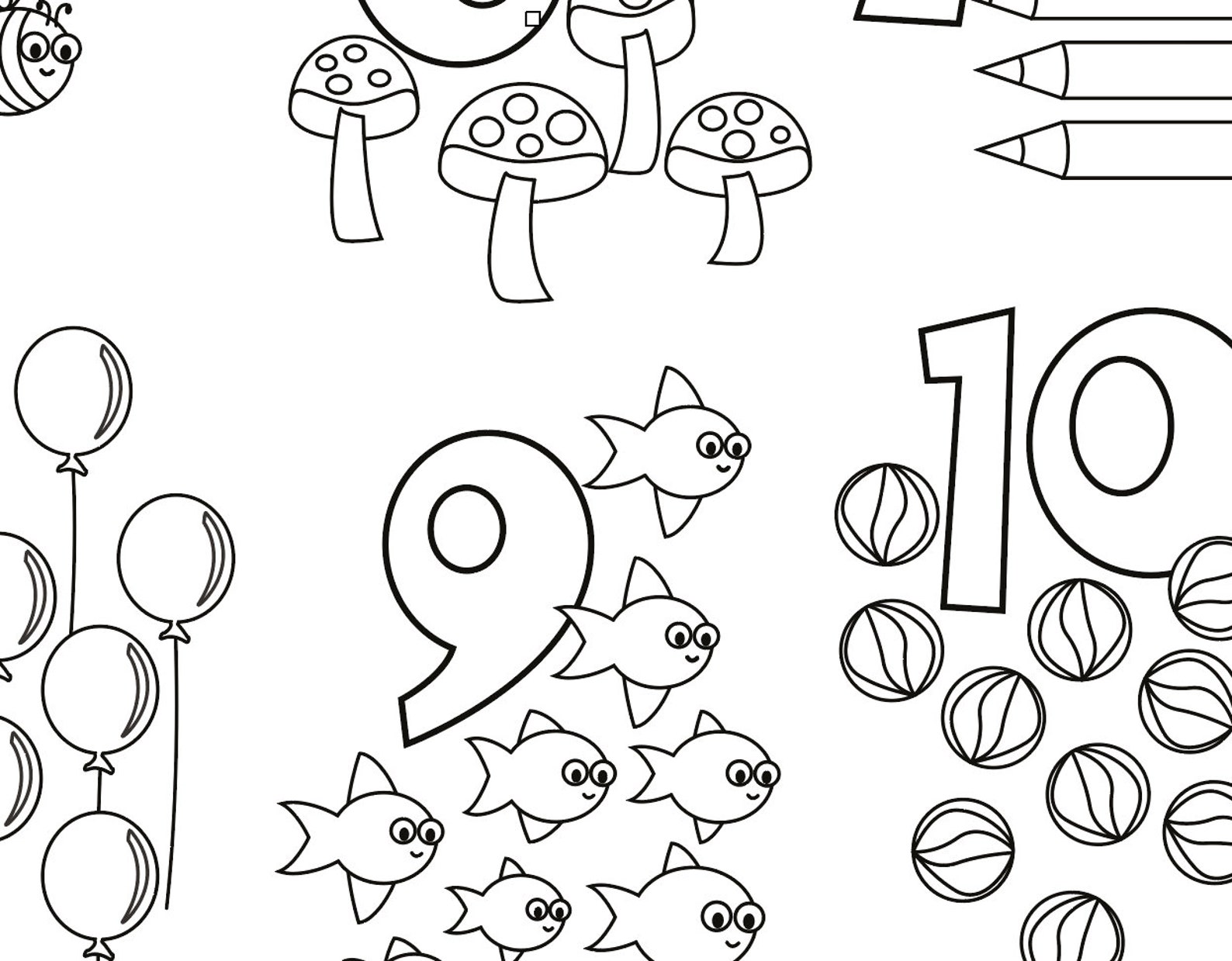 PRINTABLE Colouring in 123 Counting Kids - Etsy