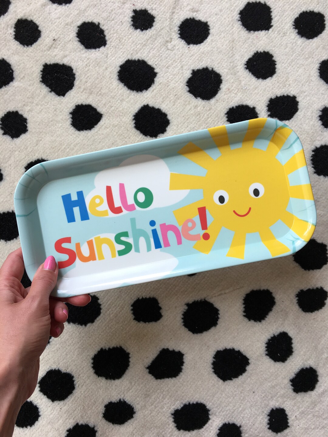 Melamine Tray - Hello Sunshine! - Desk Tidy / Snack or Tea Tray - Made ...