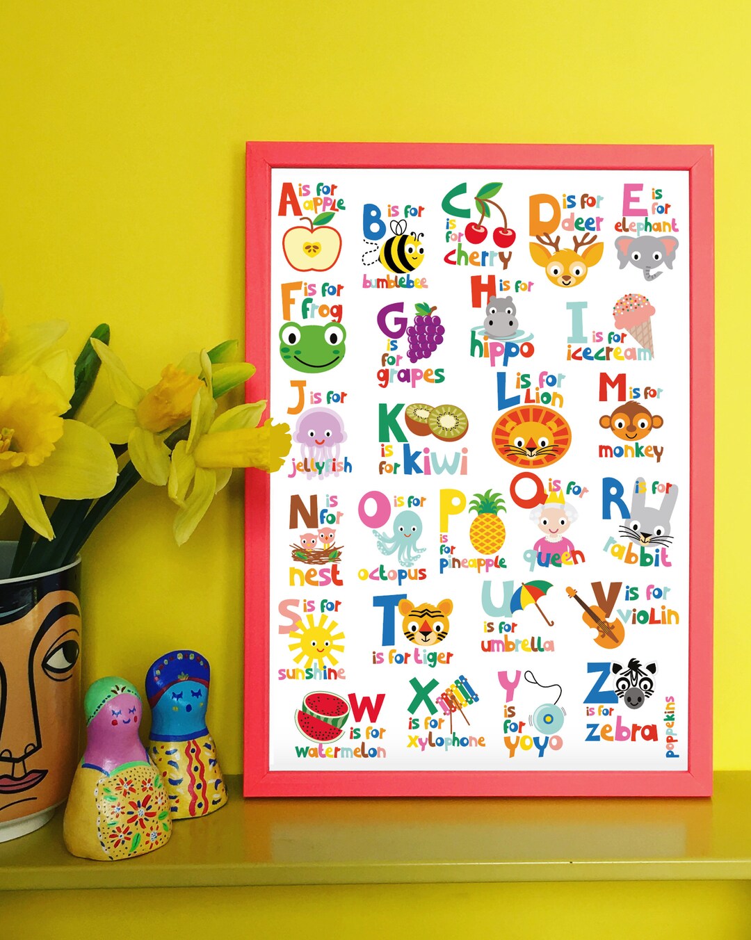 PRINTABLE Colourful ABC Nursery Poster Educational - Etsy