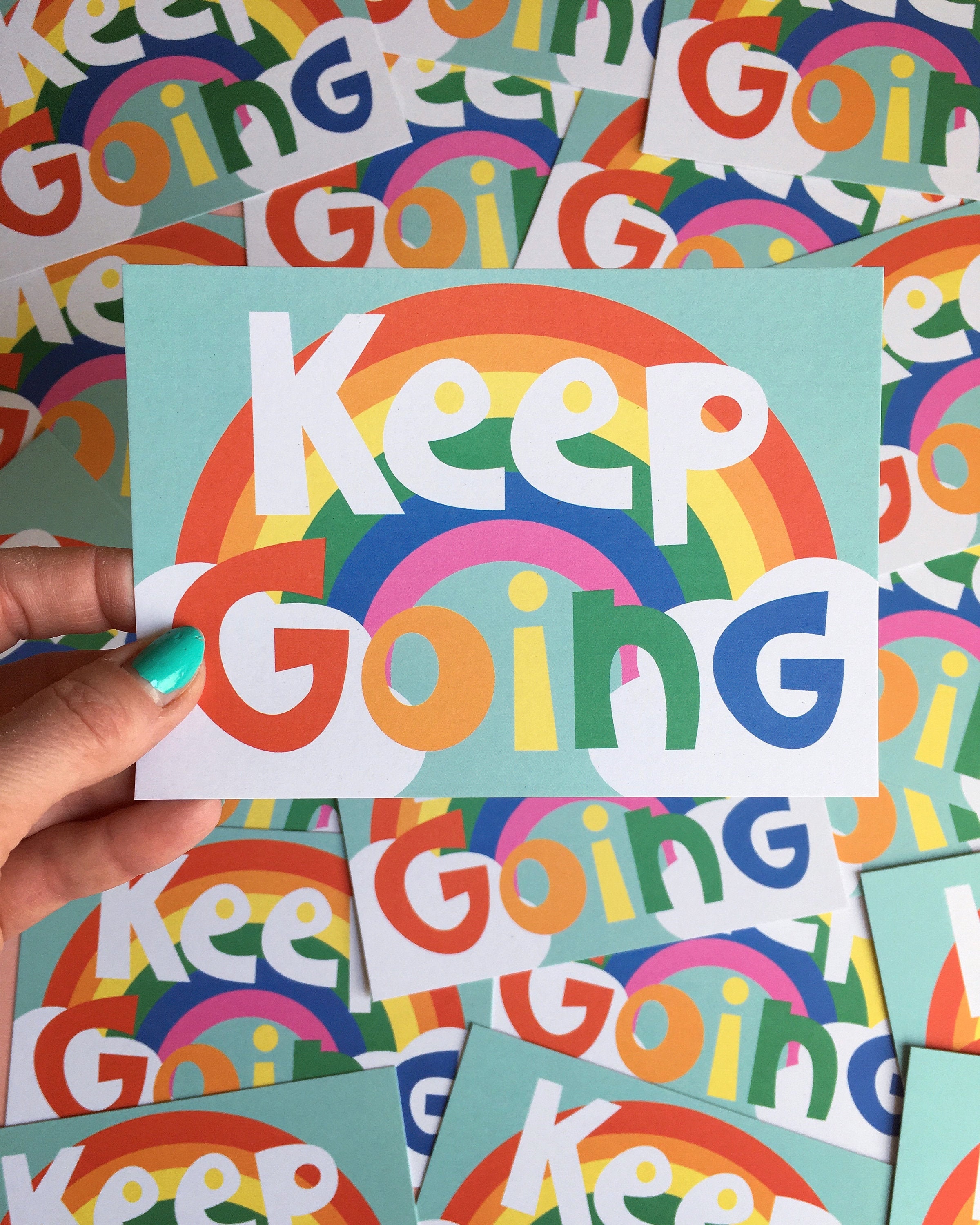 SALE KEEP GOING Motivational Postcard for Friends and - Etsy UK