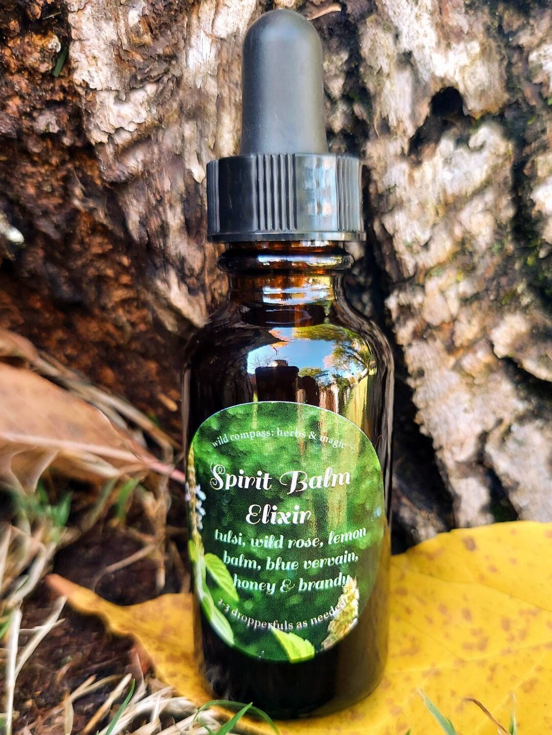 Spirit Balm Elixir, Nervous System & Grief Support, Tulsi, Rose, Lemon ...