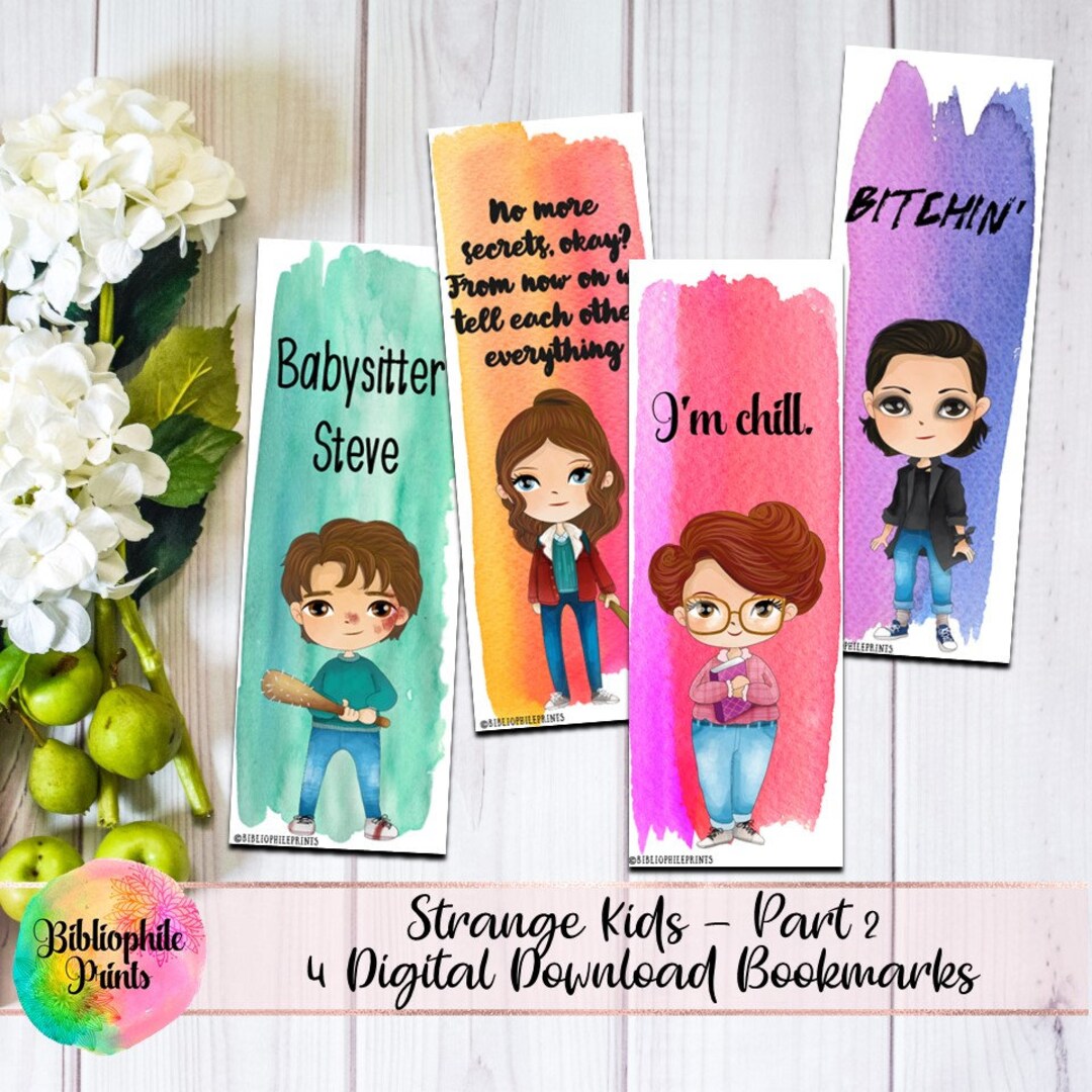 Strange Kids Part 2 Bookmarks Digital Bookmarks Digital - Etsy