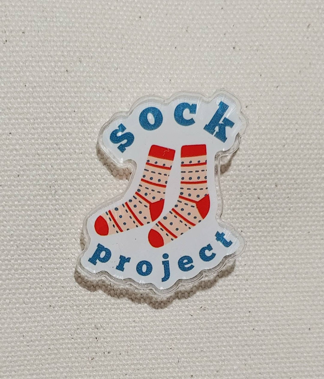 Sock Project, Acrylic Button, Acrylic Pin, Acrylic Badge, Sock Pin ...