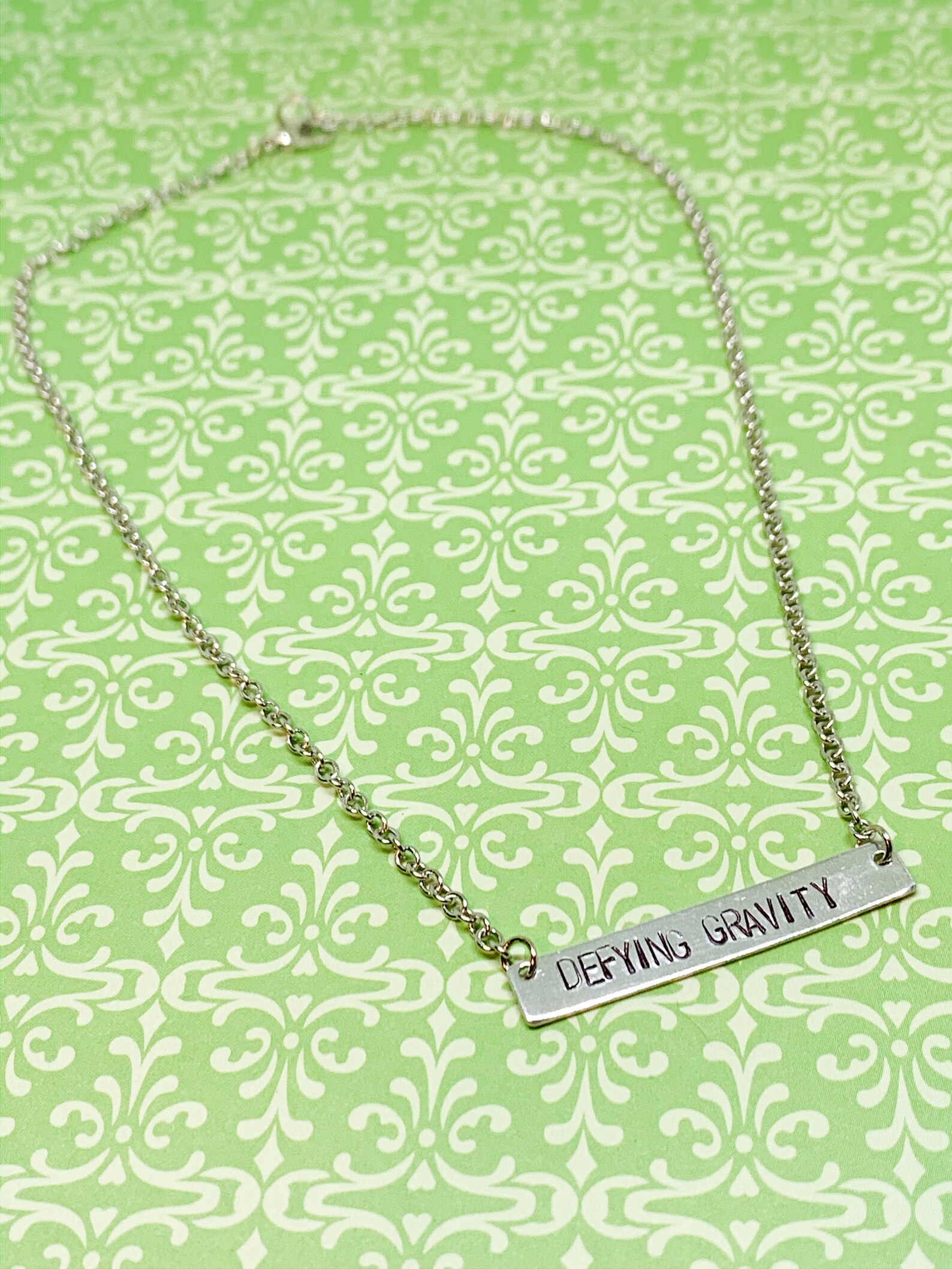 Wicked Inspired Hand-Stamped Necklace Defying | Etsy