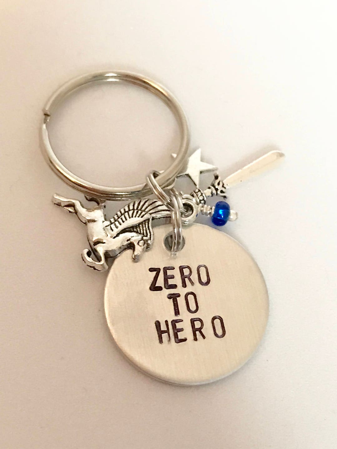 Disney Hercules Inspired Hand-stamped Keychain zero to Hero - Etsy
