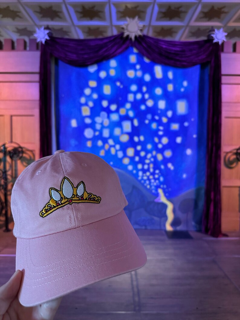 Tangled Rapunzel Hat Tiara | Lost Princess Embroidered Dad Hat ...
